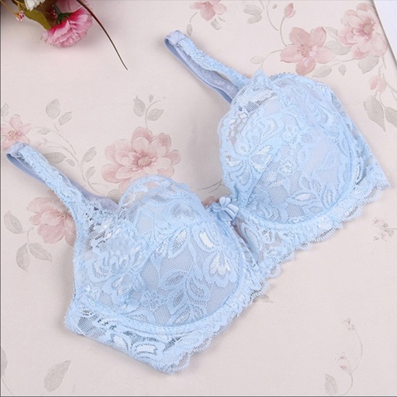 GYCL | Intimates & Sleepwear | Sexy Lace Light Blue Bra 36b Adjustable ...